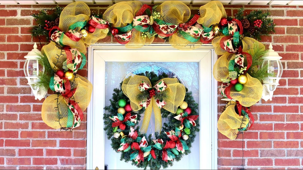 Cómo hacer una guirnalda de Navidad para la puerta ️