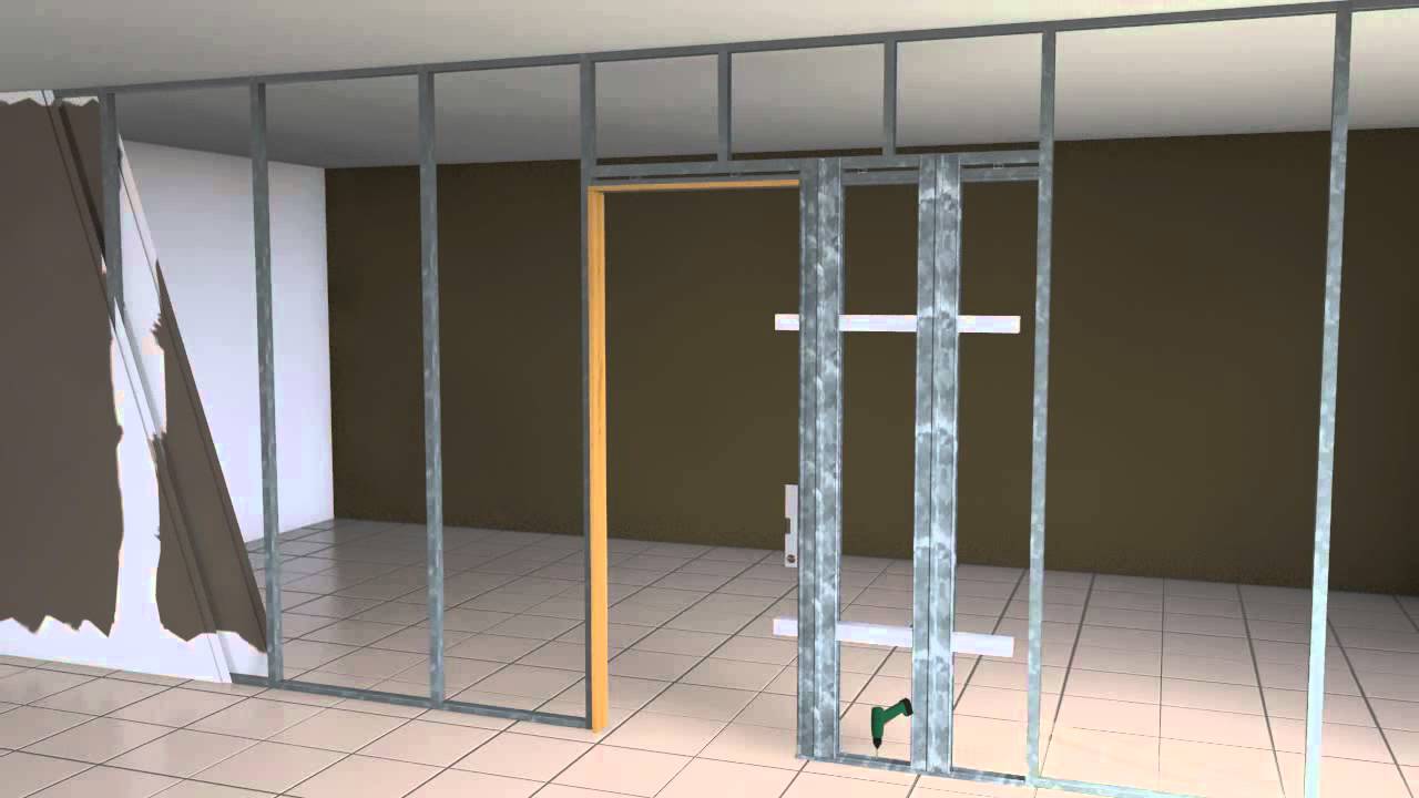 Cómo hacer una pared de pladur con puerta corredera ️